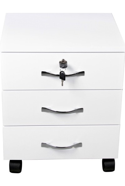 Artı 3 Çekmeceli Ofis Keson Beyaz