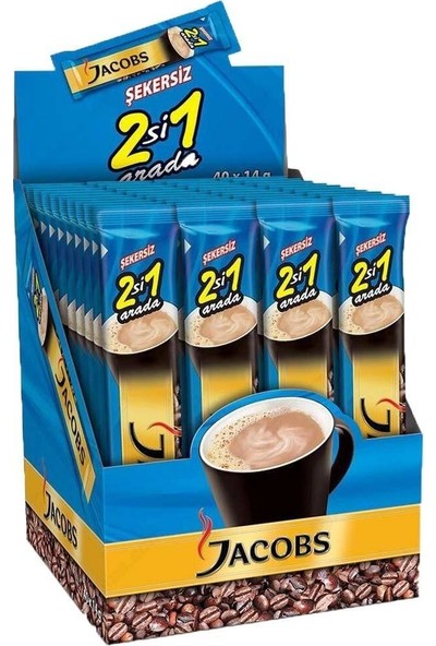 Jacobs 2'si 1 Arada 14 gr 40'lı x 4 Paket Jacobs 2'si 1 Arada 14 gr 40'lı x 4 Paket
