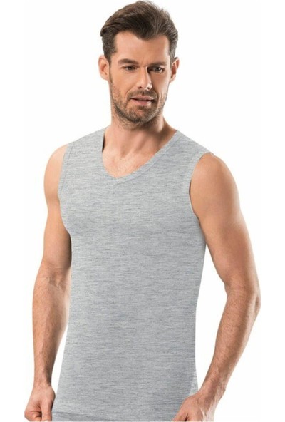 Jiber Erkek V Yaka Sıfır Kol Atlet 3'lü Paket - 115