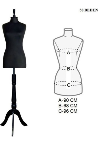 Yigit Furkan Ticaret Bayan 38 Beden Iğne Batabilen Terzi Mankeni