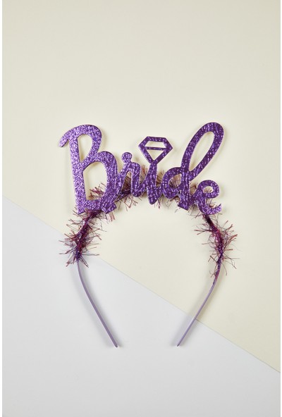 Mor Bride Yazılı Bekarlığa Veda Tacı