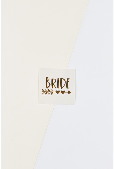 Yapıştırmalı Dövme Bride Yazılı Kalpli Oklu Yapıştırmalı Dövme Bride Yazılı Kalpli Oklu