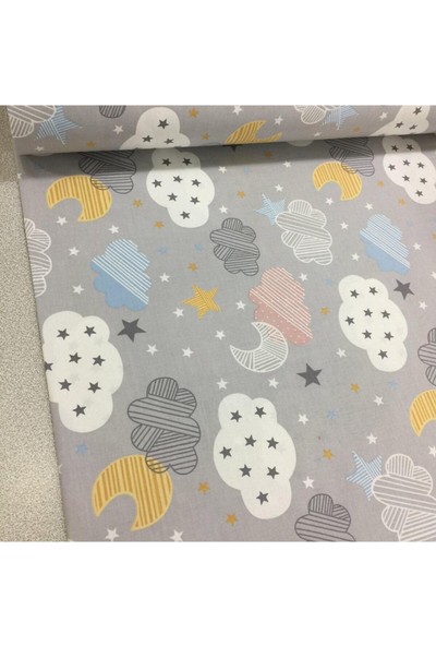Bebek Özel Gri Bulutlu Pamuk Bebek ve Çocuk Lastikli Çarşaf 60X120 Bebek Özel Gri Bulutlu Pamuk Bebek ve Çocuk Lastikli Çarşaf 60X120