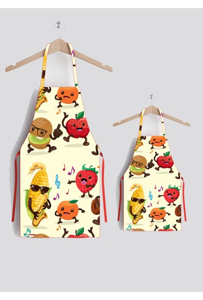 Ays Home Neşeli Mısır Anne Çocuk Mutfak Önlüğü Ays Home Neşeli Mısır Anne Çocuk Mutfak Önlüğü