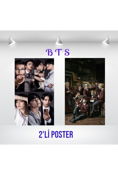 Fbn Store Bts Poster 2'li Özel Tasarım Pvc Kaplı