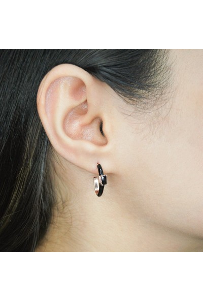 Medcezir Taşlı Mineli Gümüş Küpe