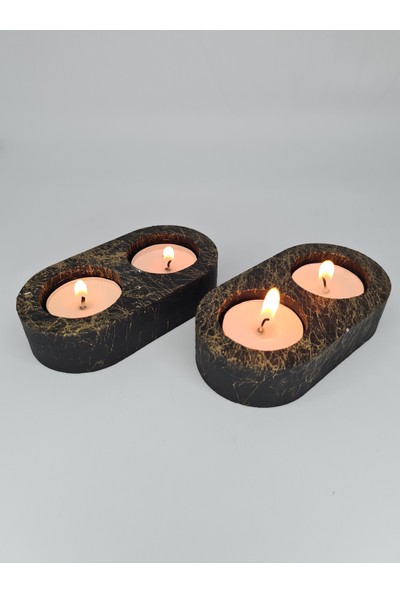 Dudo Baby Beton 2'li Tealight Mumluk Dudo Baby Beton 2'li Tealight Mumluk