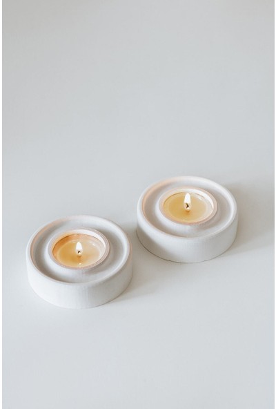 Dudo Baby Circle Beton 2'li Tealight Mumluk