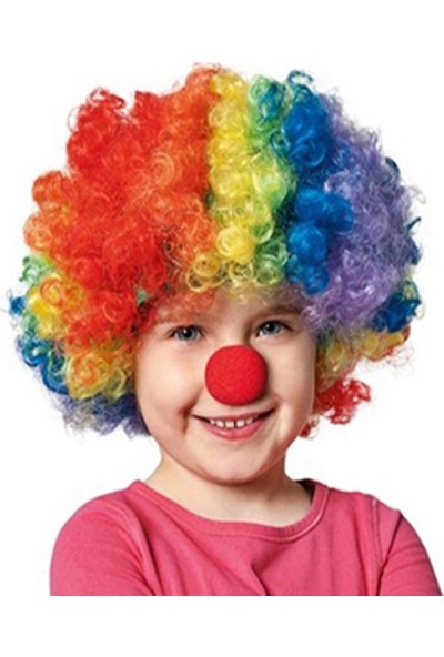 Pandoli Çocuk Gösterileri Için Bonus Peruk ve Burun Set 80 gr