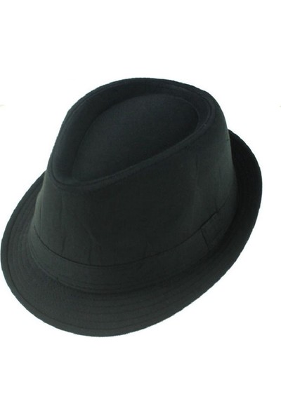 Pandoli Kumaş Çocuk Fötr Gösteri Şapkası Siyah Renk 4-5 Yaş