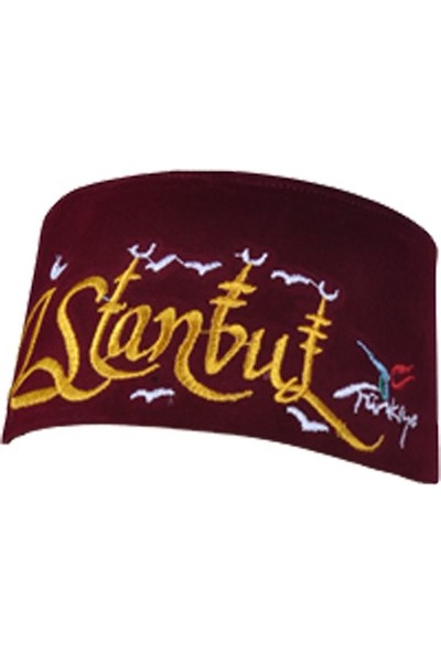Pandoli Bordo Renk Istanbul Yazılı Osmanlı Fesi 5-6 Yaş Çocuk Pandoli Bordo Renk Istanbul Yazılı Osmanlı Fesi 5-6 Yaş Çocuk