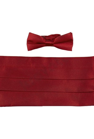 Pandoli Çocuk Gösteri Papyonu ve Kuşağı Kırmızı Renk Pandoli Çocuk Gösteri Papyonu ve Kuşağı Kırmızı Renk