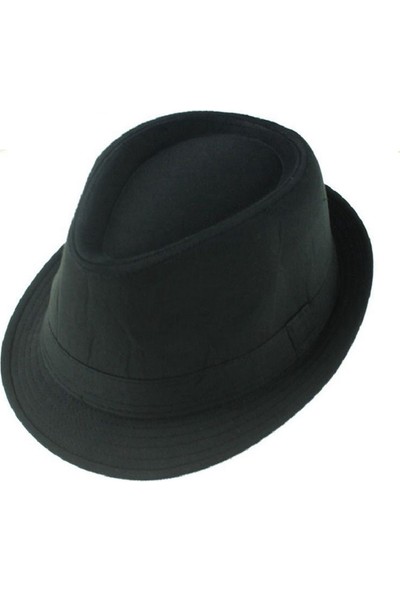 Pandoli Kumaş Çocuk Fötr Gösteri Şapkası Siyah Renk 6-7 Yaş