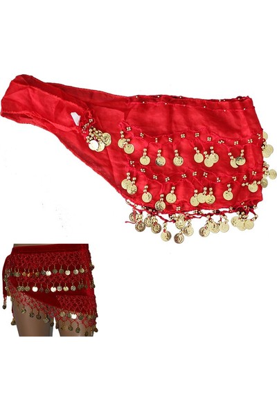 Pandoli Kırmızı Renk Shakira Dansöz Oryantal Kemeri