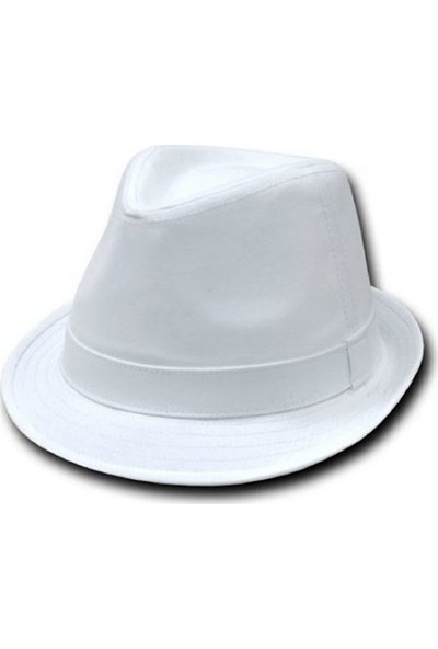 Pandoli Kumaş Çocuk Fötr Gösteri Şapkası Beyaz Renk 8-9 Yaş