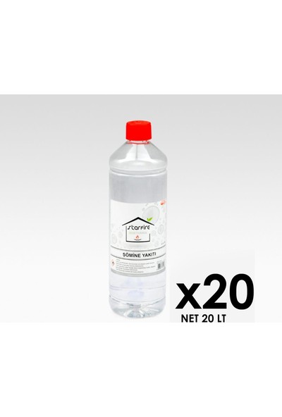 Korflame Bacasız Şömine Yakıtı 20 Litre Kolay Doldurum Şişeler