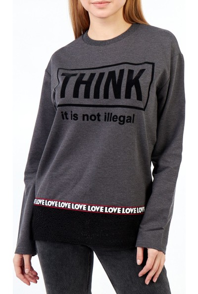 Nicoletta Füme Kadın Sweatshirt Pamuk