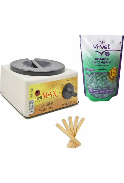 Ağda Makinesi 800ML+250ML Vivet Azulen Soyulan Boncuk Ağda+5 Spatula Ağda Makinesi 800ML+250ML Vivet Azulen Soyulan Boncuk Ağda+5 Spatula