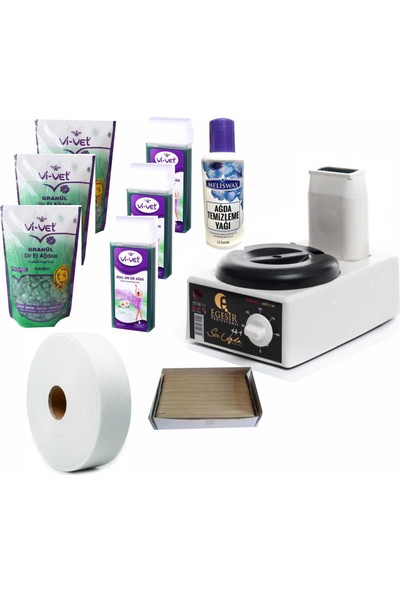 Egesir 1+1 Ağda MAKINESI+3X250ML Vivet Azulen Boncuk Ağda Seti Egesir 1+1 Ağda MAKINESI+3X250ML Vivet Azulen Boncuk Ağda Seti