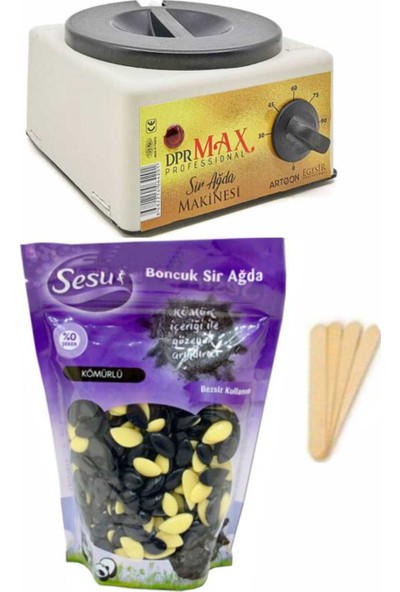 Sesu Kömür Boncuk Ağda 250ML + Dpr Ağda Makinesi