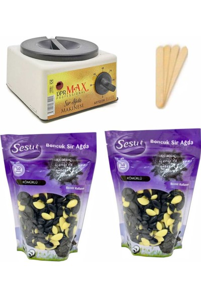 Sesu Kömür Boncuk Ağda 250ML X2 Adet + Dpr Ağda Makine Seti Sesu Kömür Boncuk Ağda 250ML X2 Adet + Dpr Ağda Makine Seti