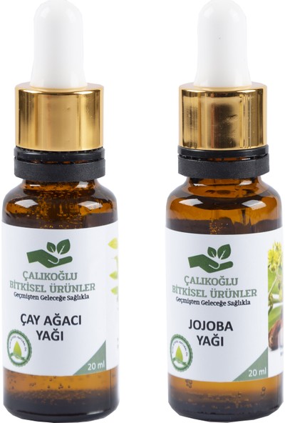 Çalıkoğlu Bitkisel Ürünler Çay Ağacı Yağı Jojoba Yağı 20 ml x 2'li Çalıkoğlu Bitkisel Ürünler Çay Ağacı Yağı Jojoba Yağı 20 ml x 2'li