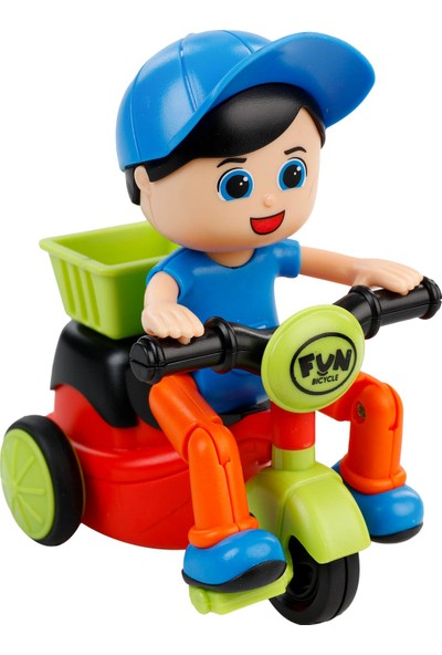 Can Oyuncak Sürtmeli Bisikletli Çocuk Mavi