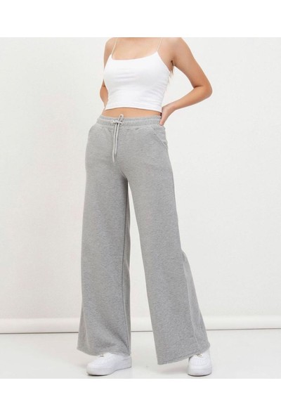 Myleaf Üç Iplik Ispanyol Paçalı Gri Eşofman