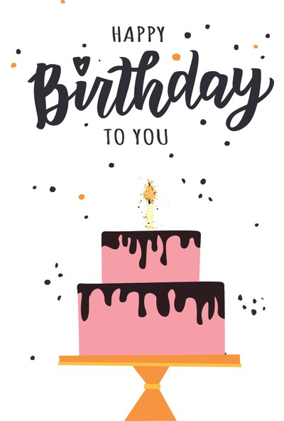 Özgür Doğum Günü Tebrik Kartı Happy Birthday