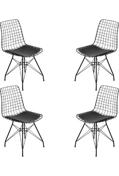 Nunemo 4 Adet Tel Sandalye,cafe Sandalye, Mutfak,ofi̇s,bahçe Sandalyesi Nunemo 4 Adet Tel Sandalye,cafe Sandalye, Mutfak,ofi̇s,bahçe Sandalyesi