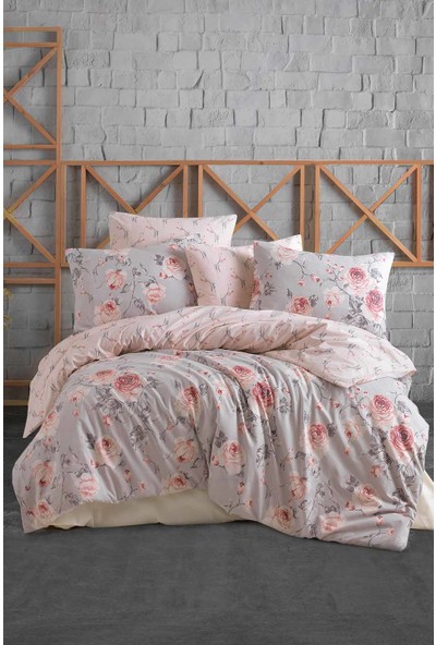 Majoli Pudra & Gri Çift Kişilik 4 Mevsim Nevresim Takımı Majoli Pudra & Gri Çift Kişilik 4 Mevsim Nevresim Takımı