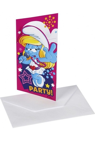 Pandoli Fabolouse Şirine Davetiye ve Zarf 6 Adet