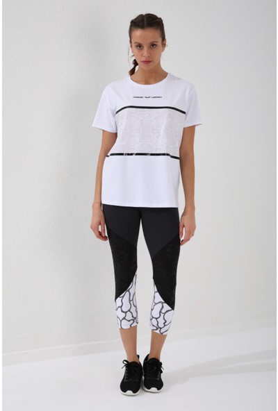 Forinns Kadın Siyah-Beyaz Tayt 03273-19