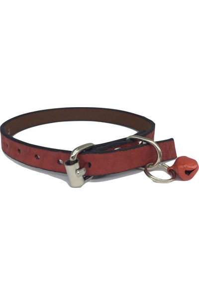 Elite Kırmızı Deri Tasma - Zilli Elite Kırmızı Deri Tasma - Zilli