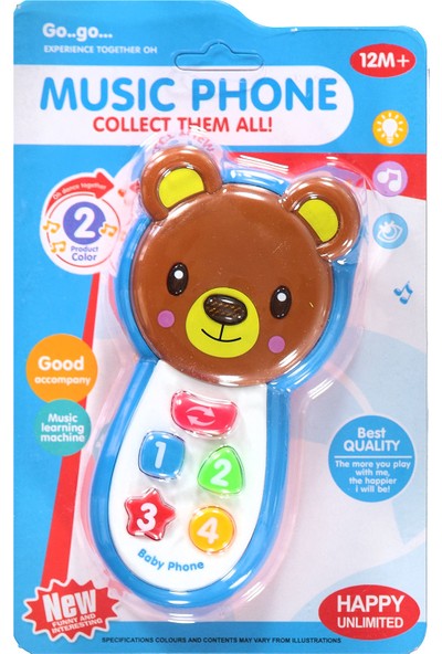 Canem Müzikli Bebek Telefonu Ayıcıklı