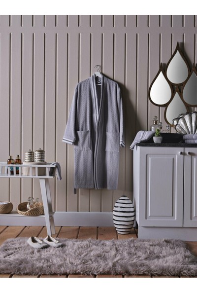 Doqu Home Prestige Line Grey Bornoz L / Xl - Gri Doqu Home Prestige Line Grey Bornoz L / Xl - Gri