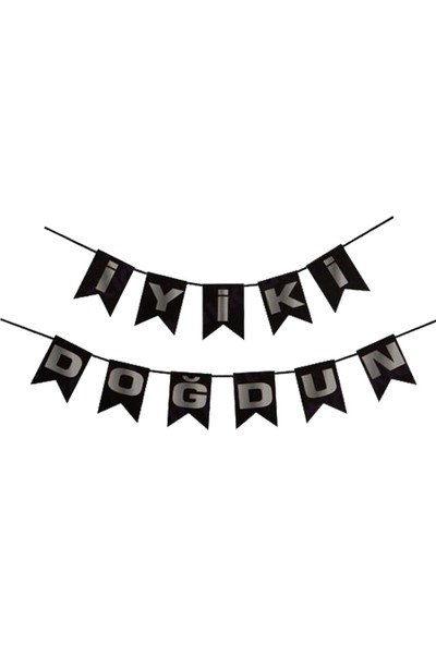 Arentek Iyiki Doğdun Doğum Günü Süslemesi Siyah Zemin Gri Harf Banner 16X19 cm Arentek Iyiki Doğdun Doğum Günü Süslemesi Siyah Zemin Gri Harf Banner 16X19 cm