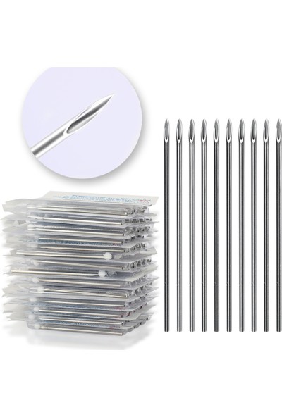 Anself 100'lü 18G Piercing İğneleri Çelik Steril Anself 100'lü 18G Piercing İğneleri Çelik Steril