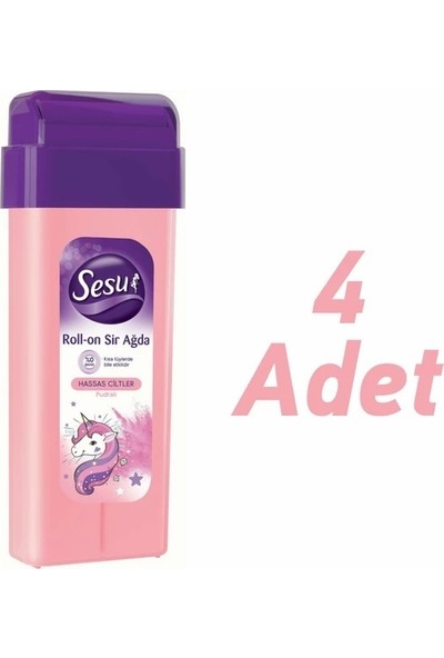 Sesu Roll-On Kartuş Sir Ağda Pudralı Hassas Ciltler 100 ml 4 Adet Sesu Roll-On Kartuş Sir Ağda Pudralı Hassas Ciltler 100 ml 4 Adet