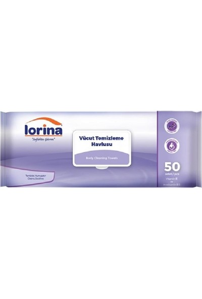 Lorina Extra Geniş Vücut Temizleme Havlusu 50'li 1 Paket