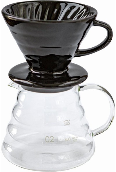BLACK GOAT Kahvehanem V60 02 Kahve Demleme Tanışma Seti - Siyah (Dripper + 600 ml Kahve Sürahisi) BLACK GOAT Kahvehanem V60 02 Kahve Demleme Tanışma Seti - Siyah (Dripper + 600 ml Kahve Sürahisi)