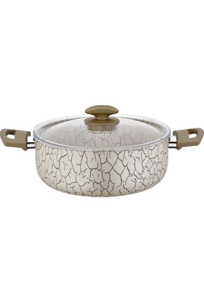 Papilla Desert 24 Cm. Karnıyarık Tencere Bronz Magma Desen