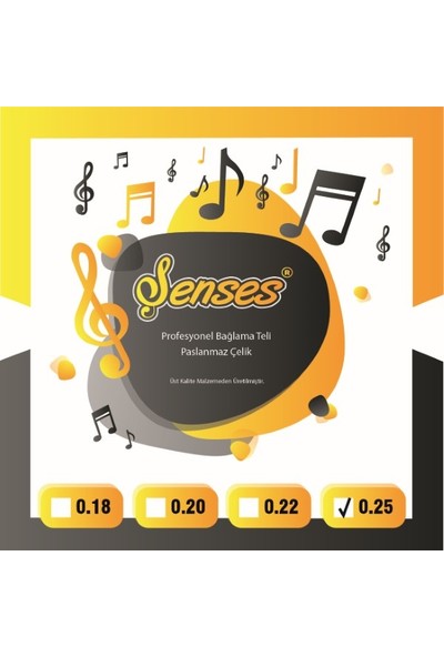Şenses 0.25 Tam Profesyonel Divan Bağlama Teli (Bambam ve Tezene) Şenses 0.25 Tam Profesyonel Divan Bağlama Teli (Bambam ve Tezene)