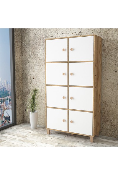 Robin Home Arya Çok Amaçlı Dolap Dosya Dolabı Beyaz-Çam AR59 Robin Home Arya Çok Amaçlı Dolap Dosya Dolabı Beyaz-Çam AR59