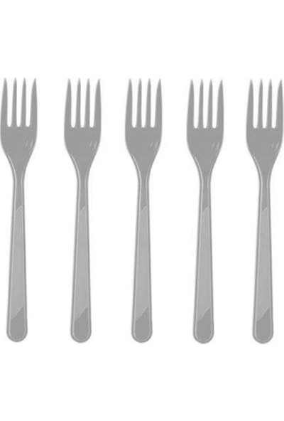 Roll-Up Gümüş Plastik Çatal 25'li Roll-Up Gümüş Plastik Çatal 25'li