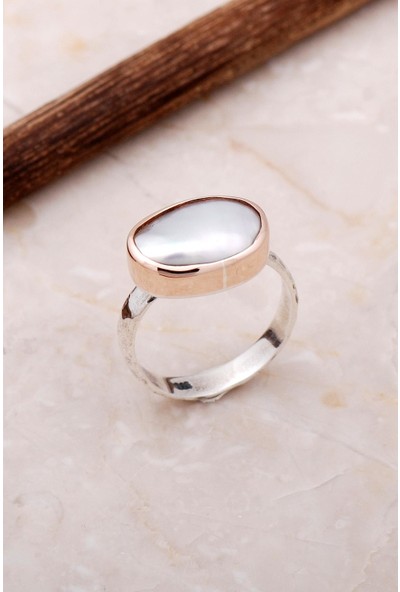 Sümer Telkari Inci El İşi Tasarım Trend Gümüş Yüzük 3053