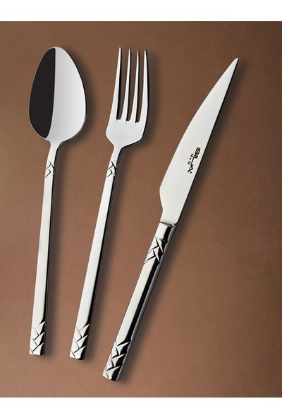 Sıla 36 Parça Kutulu Almira Sade Çatal Kaşık Bıçak Çeyiz Seti Sıla 36 Parça Kutulu Almira Sade Çatal Kaşık Bıçak Çeyiz Seti