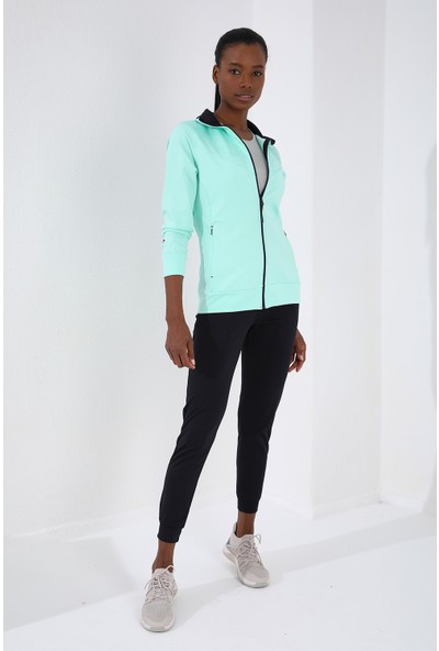 Tommy Life Mint Yeşil Kadın Dalgıç Kumaş Standart Kalıp Jogger Eşofman Takımı-95273 Tommy Life Mint Yeşil Kadın Dalgıç Kumaş Standart Kalıp Jogger Eşofman Takımı-95273