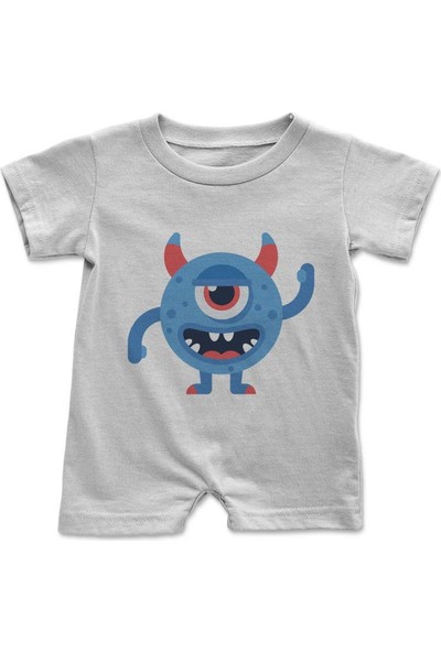 Angemiel Baby Tek Kolu Yukarıda Olan Canavar Erkek Bebek Çıtçıtlı Zıbın Tulum Beyaz Angemiel Baby Tek Kolu Yukarıda Olan Canavar Erkek Bebek Çıtçıtlı Zıbın Tulum Beyaz