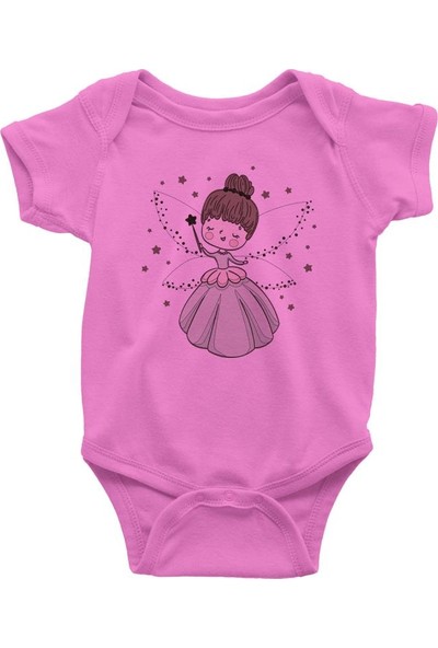 Angemiel Baby Küçük Peri Kız Bebek Kısa Kollu Zıbın Pembe Angemiel Baby Küçük Peri Kız Bebek Kısa Kollu Zıbın Pembe